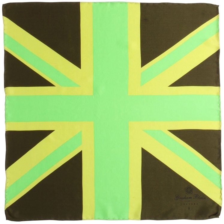 Shop Green Union Flag Pocket Square | Gresham Blake – Gresham Blake Online